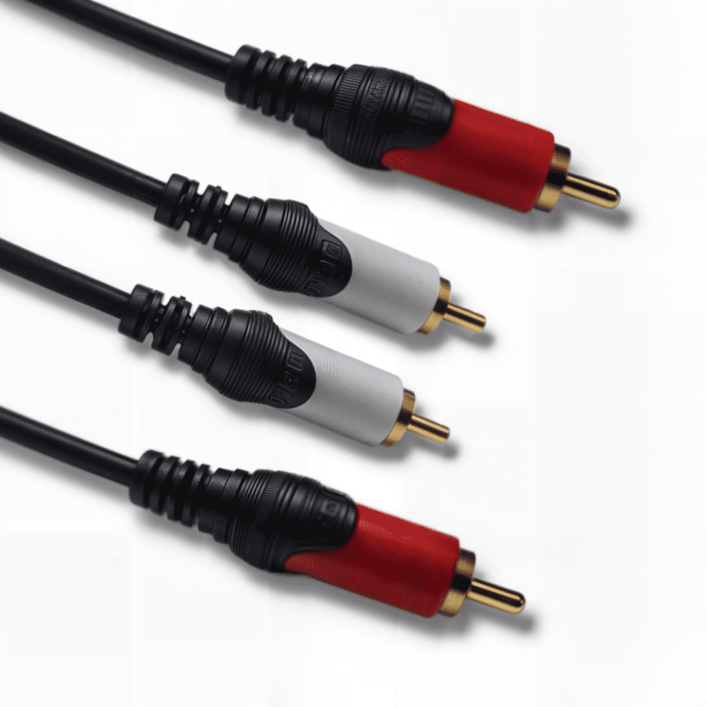 JSJ 422 Premium 2 RCA Male to 2 RCA Male Audio Cable - bilal Electronics